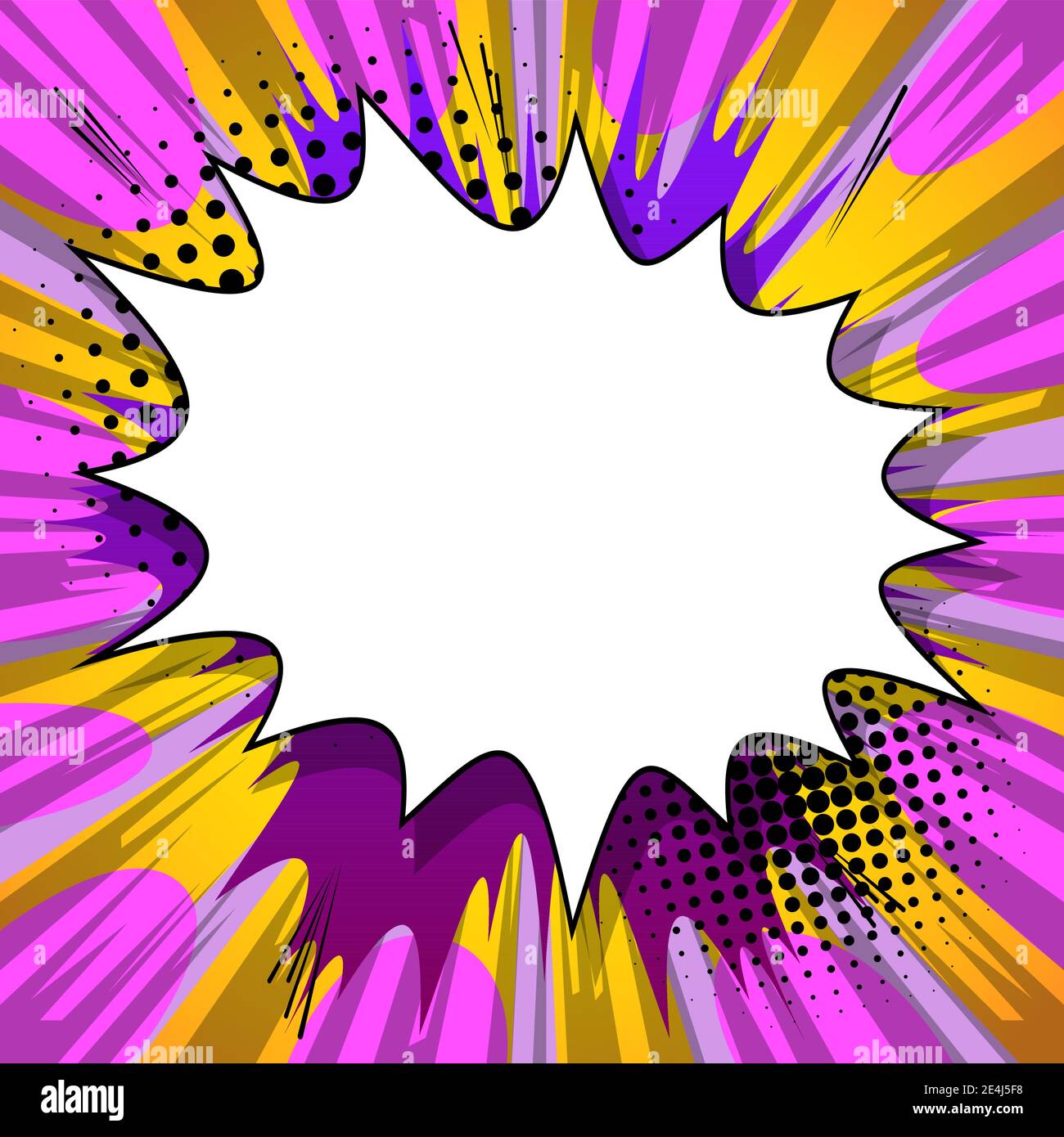 Comic book background with colored explosion effect and space for text ...
