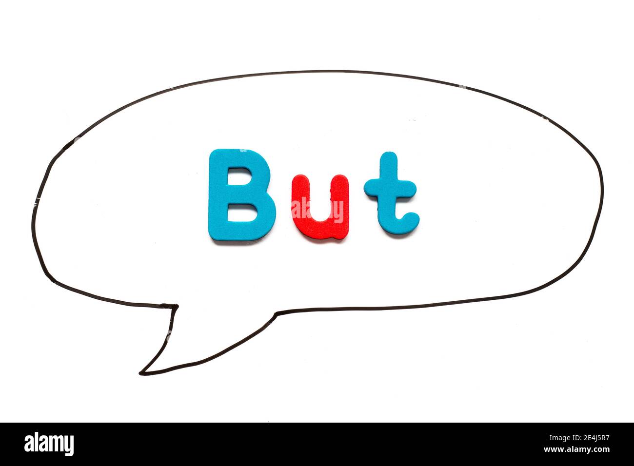 Alphabet letter with word but in black line hand drawing as bubble ...