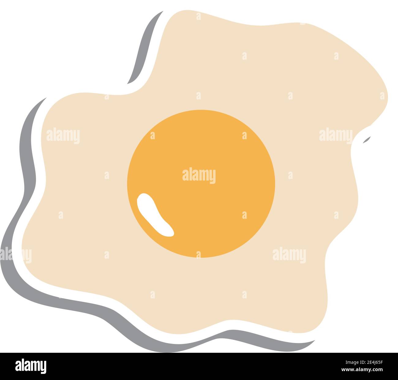 egg sticker design of food eat restaurant and menu theme Vector ...