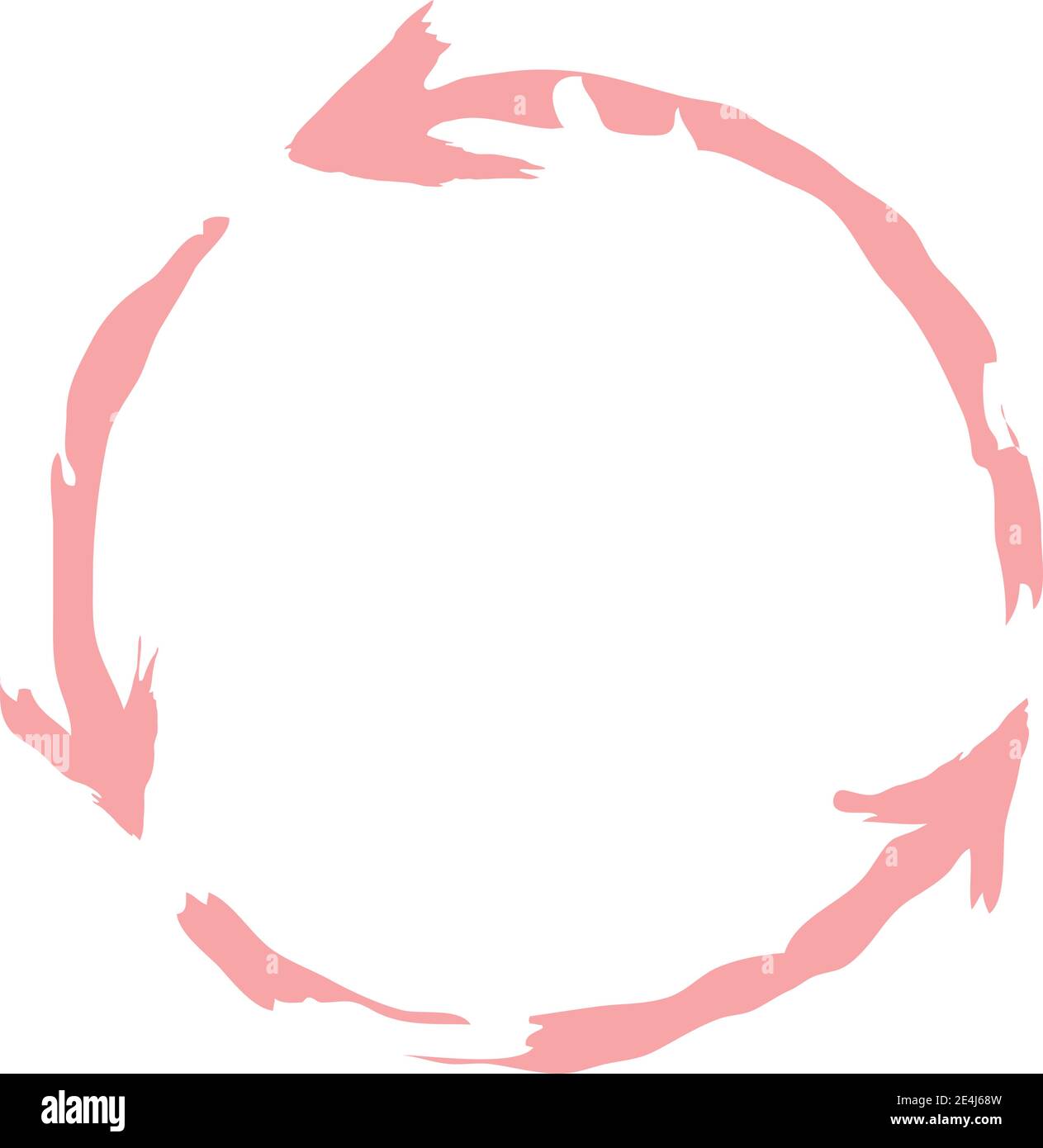 arrows shape circle pink color sketch and doodle design vector ...