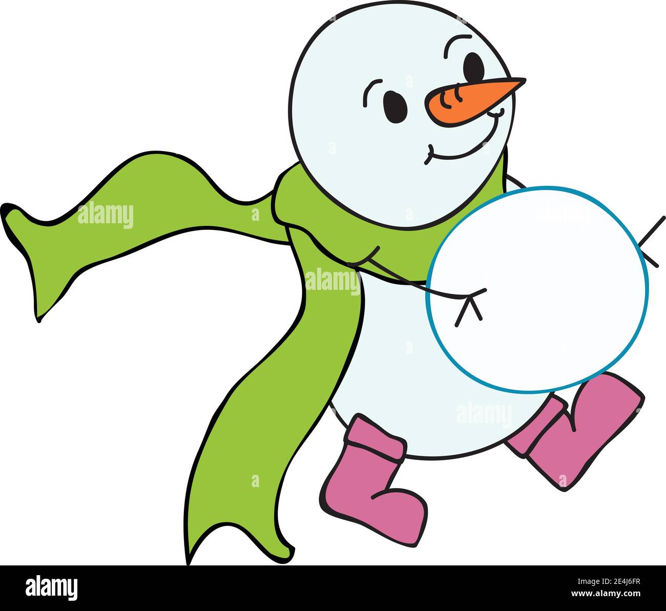 Flying snowball Stock Vector Images - Alamy