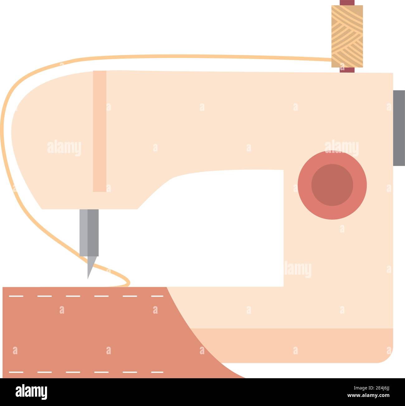 tailor machine design, Embroidery weaving and sewing theme Vector ...