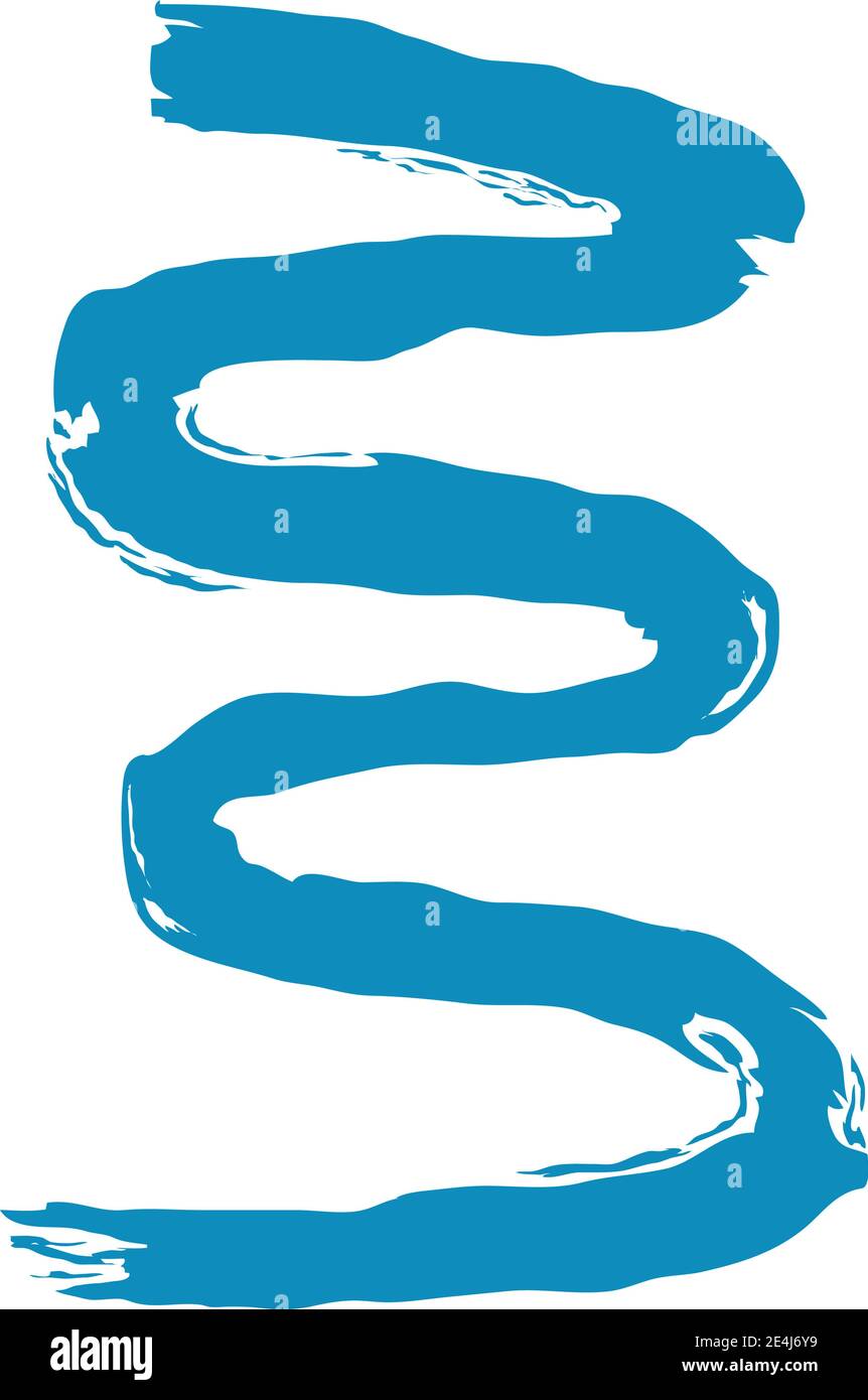 blue line shaped curves sketch and doodle design vector illustration ...