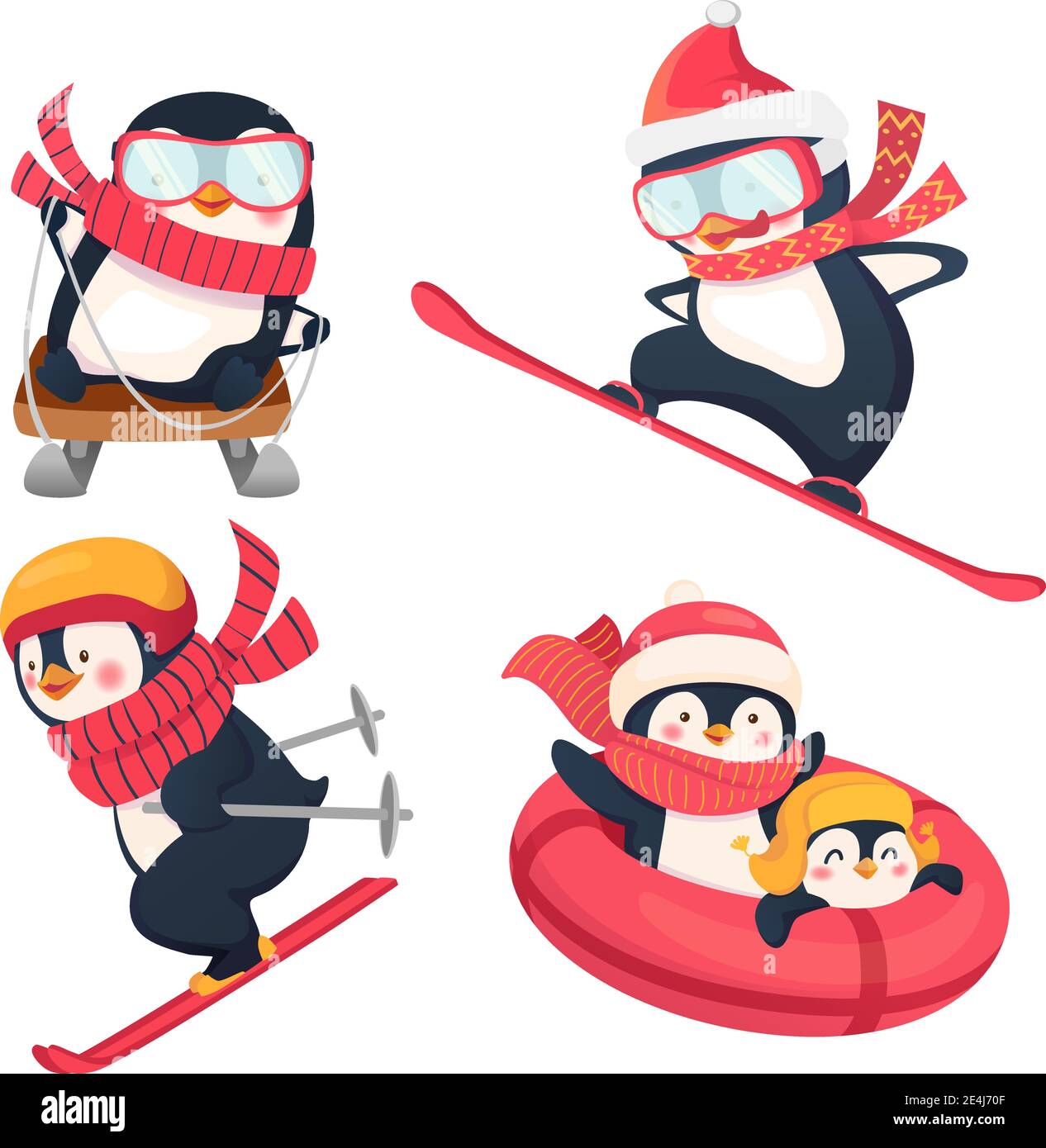 Sled slides Stock Vector Images - Alamy