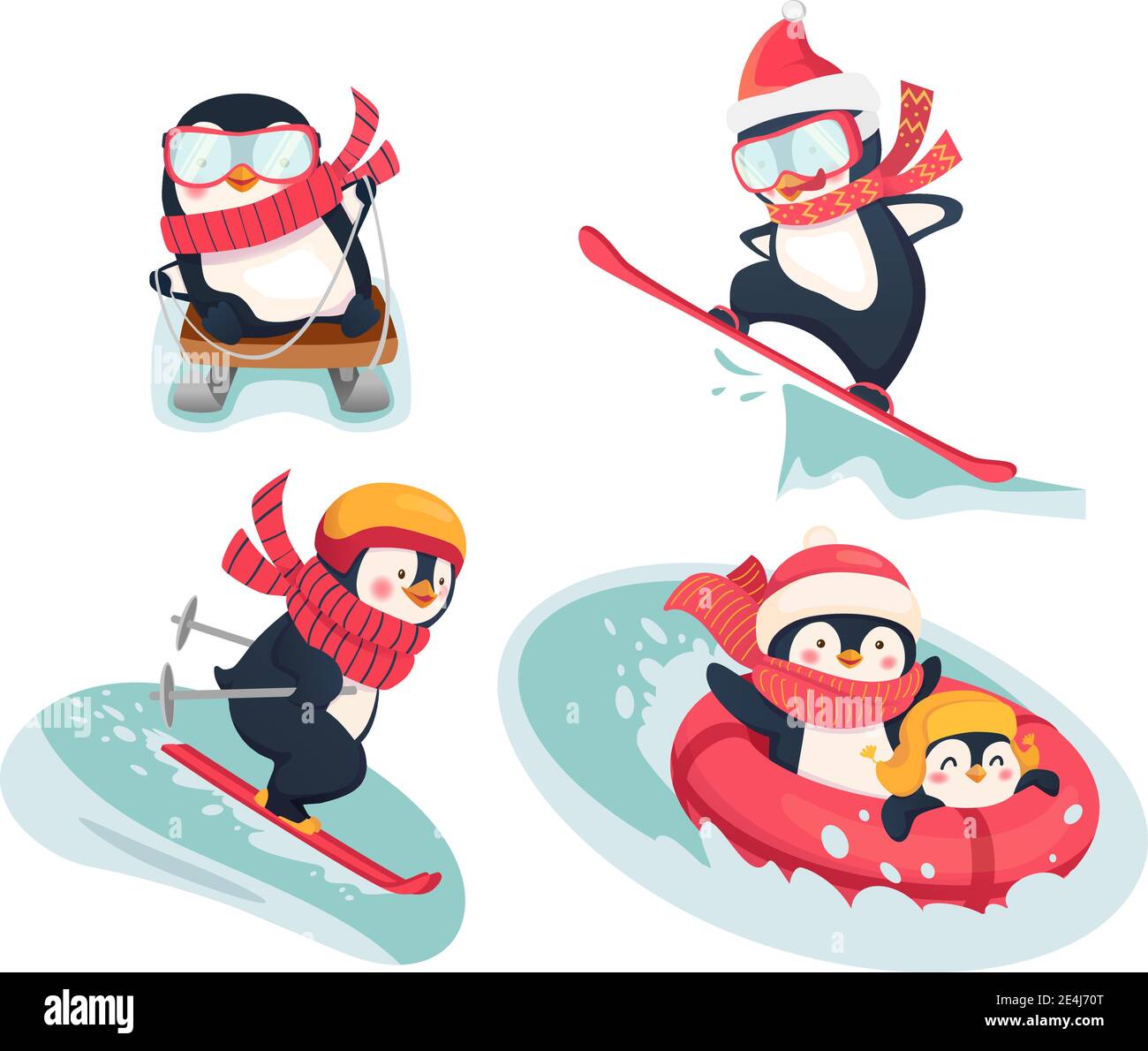 Sled slides Stock Vector Images - Alamy
