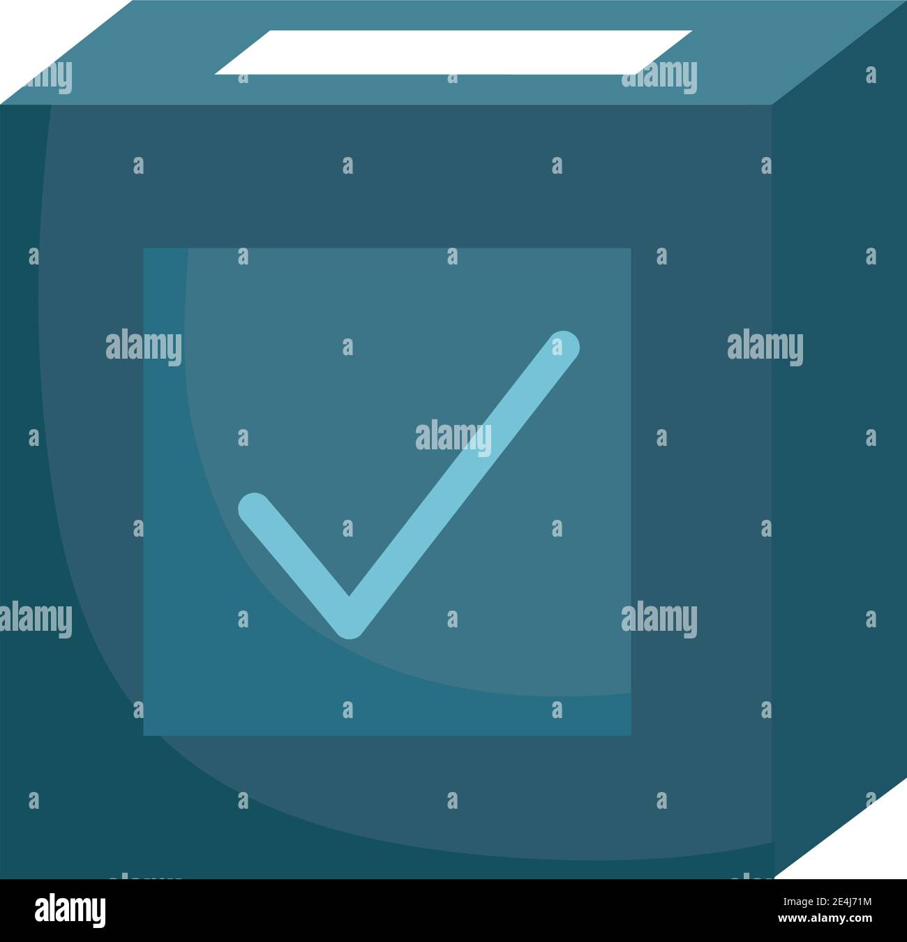 box voting election democracy check mark, white background vector ...