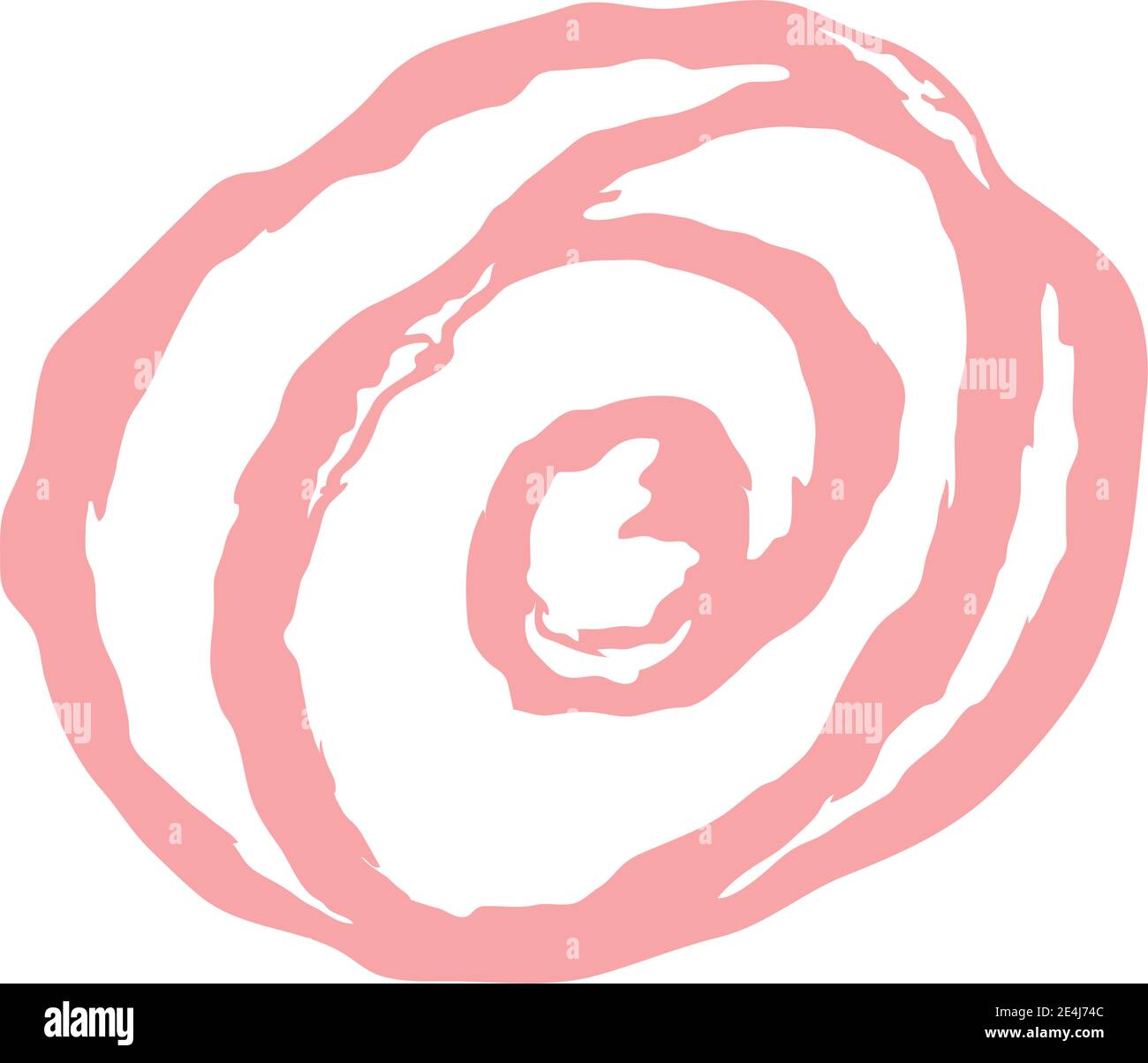 circle spiral scribble pink color sketch and doodle vector illustration ...