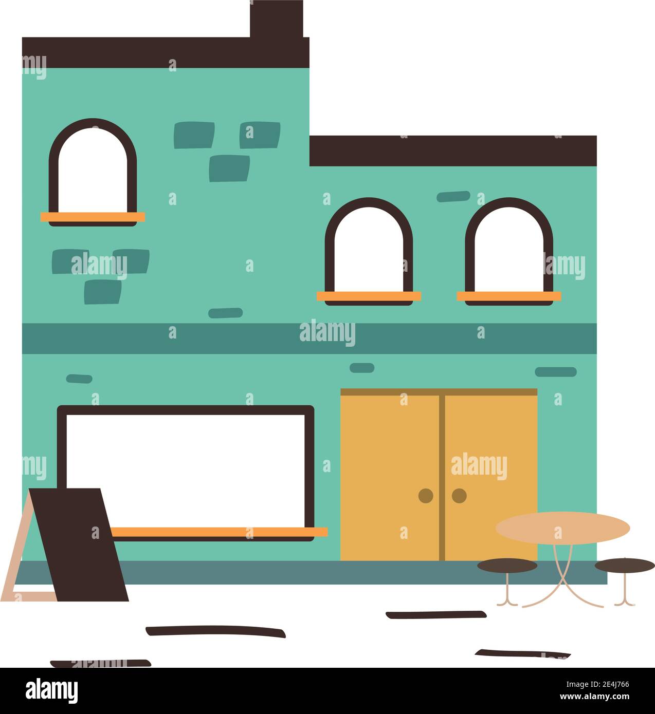 Green store with banner design of shop retail market and buy theme ...