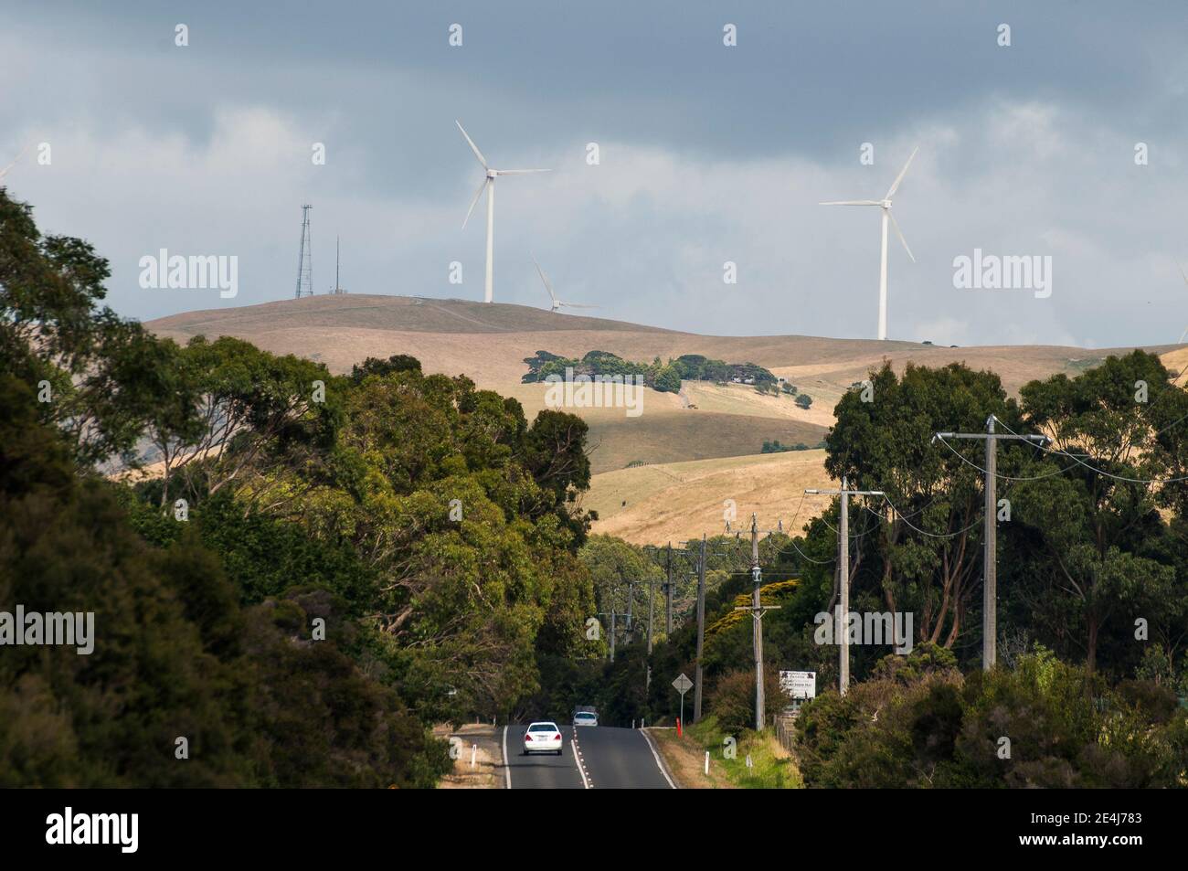 Wind turbine farm at Toora, South Gippsland, Victoria, Australia Stock ...