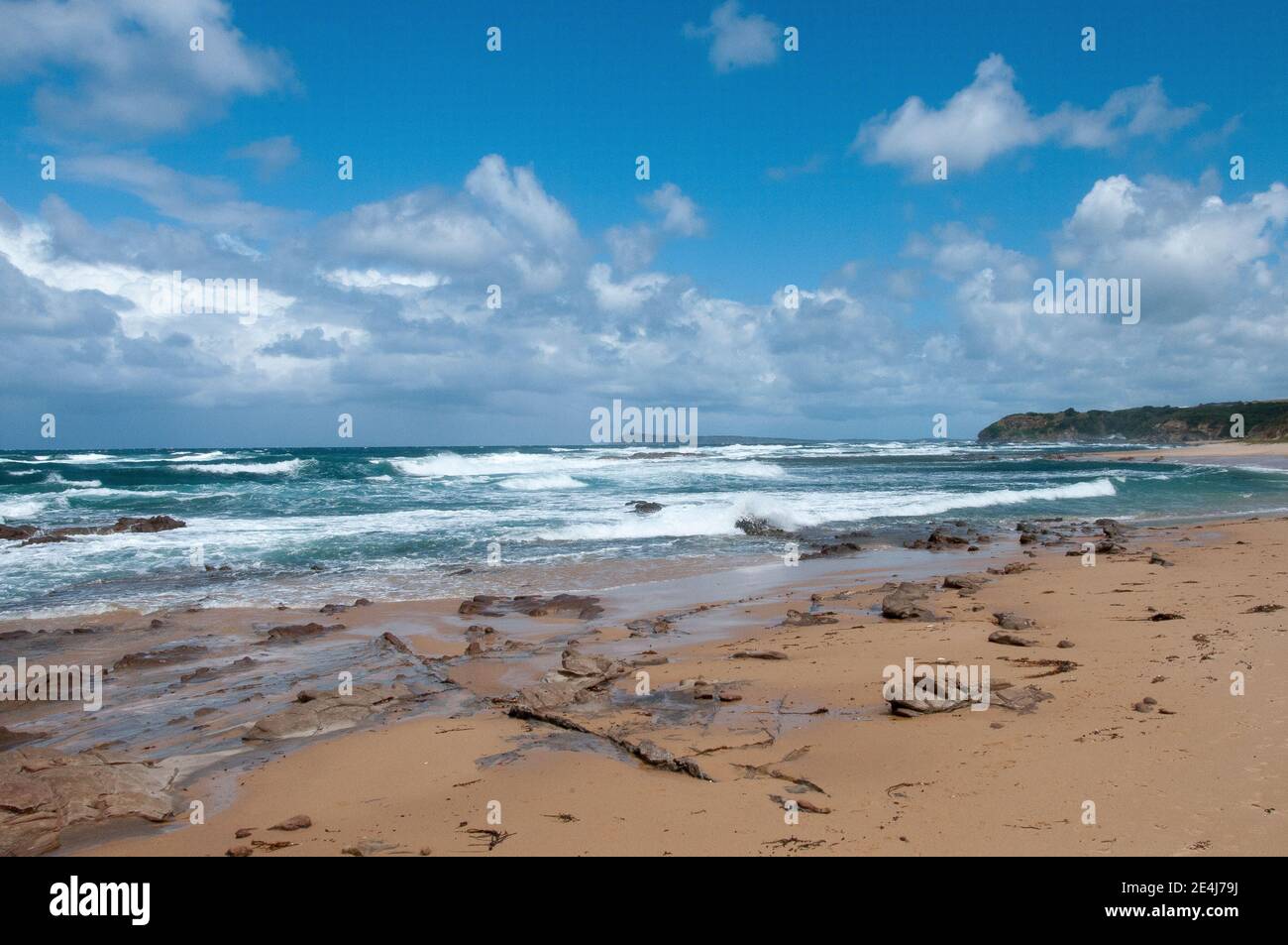 Beach on Western Port at Kilcunda, South Gippsland, Victoria, Australia ...