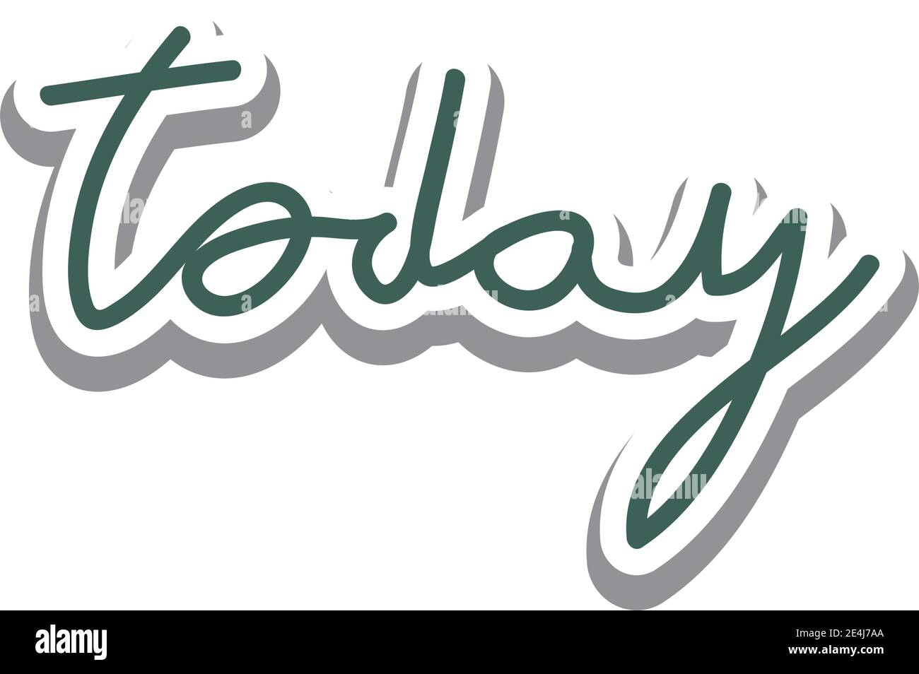 today word cute sticker design, message positive badge and ornament ...