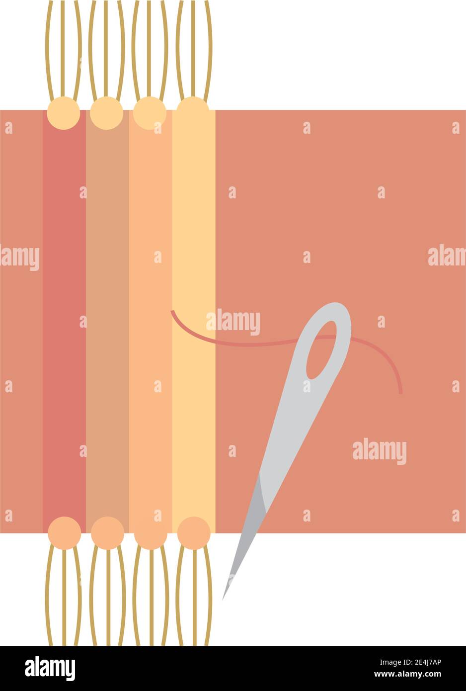 thread and needle design, Embroidery weaving and sewing theme Vector ...