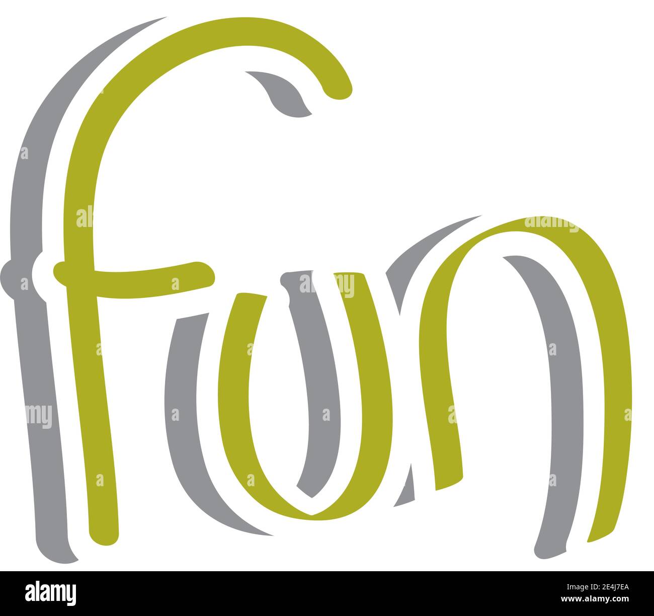 fun word cute sticker design, message positive badge and ornament theme ...