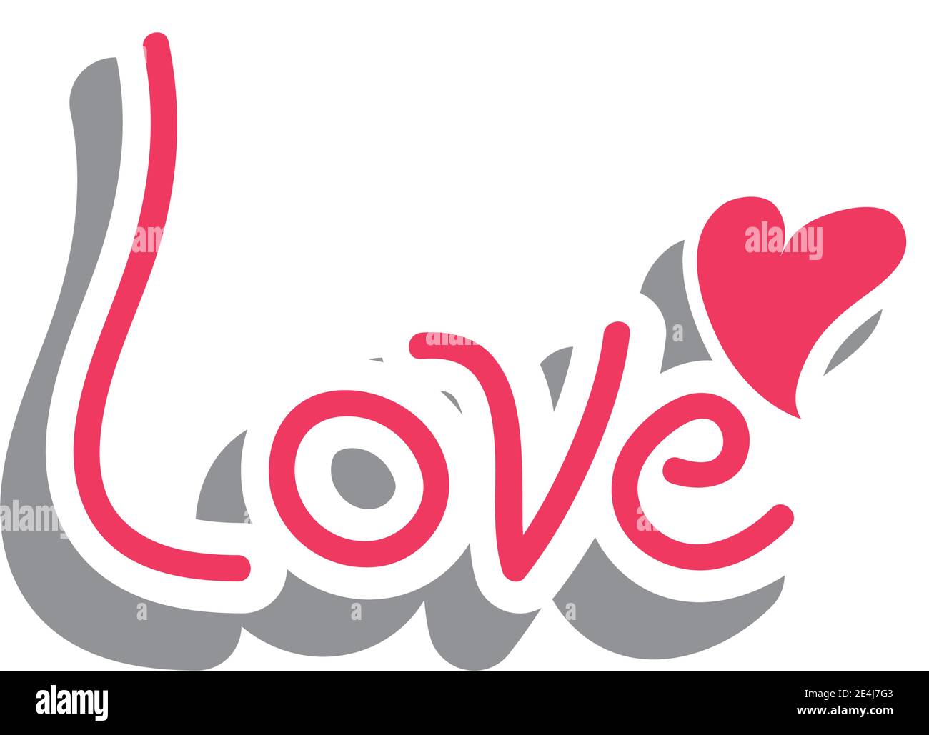 Love word sticker design of Passion and romantic theme Vector ...