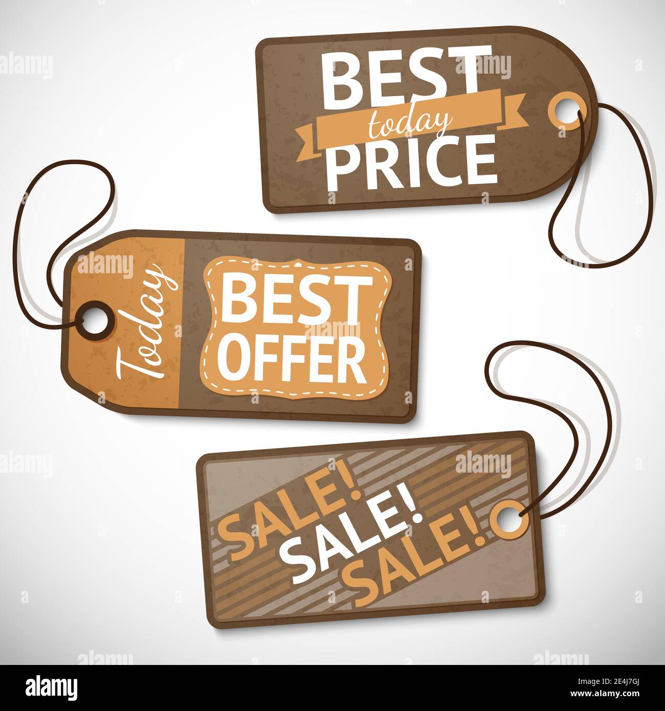 Set of retail cardboard sale tags vector illustration Stock Vector ...