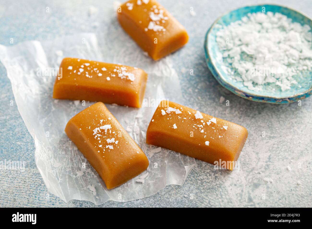 Homemade salted caramel candy Stock Photo - Alamy