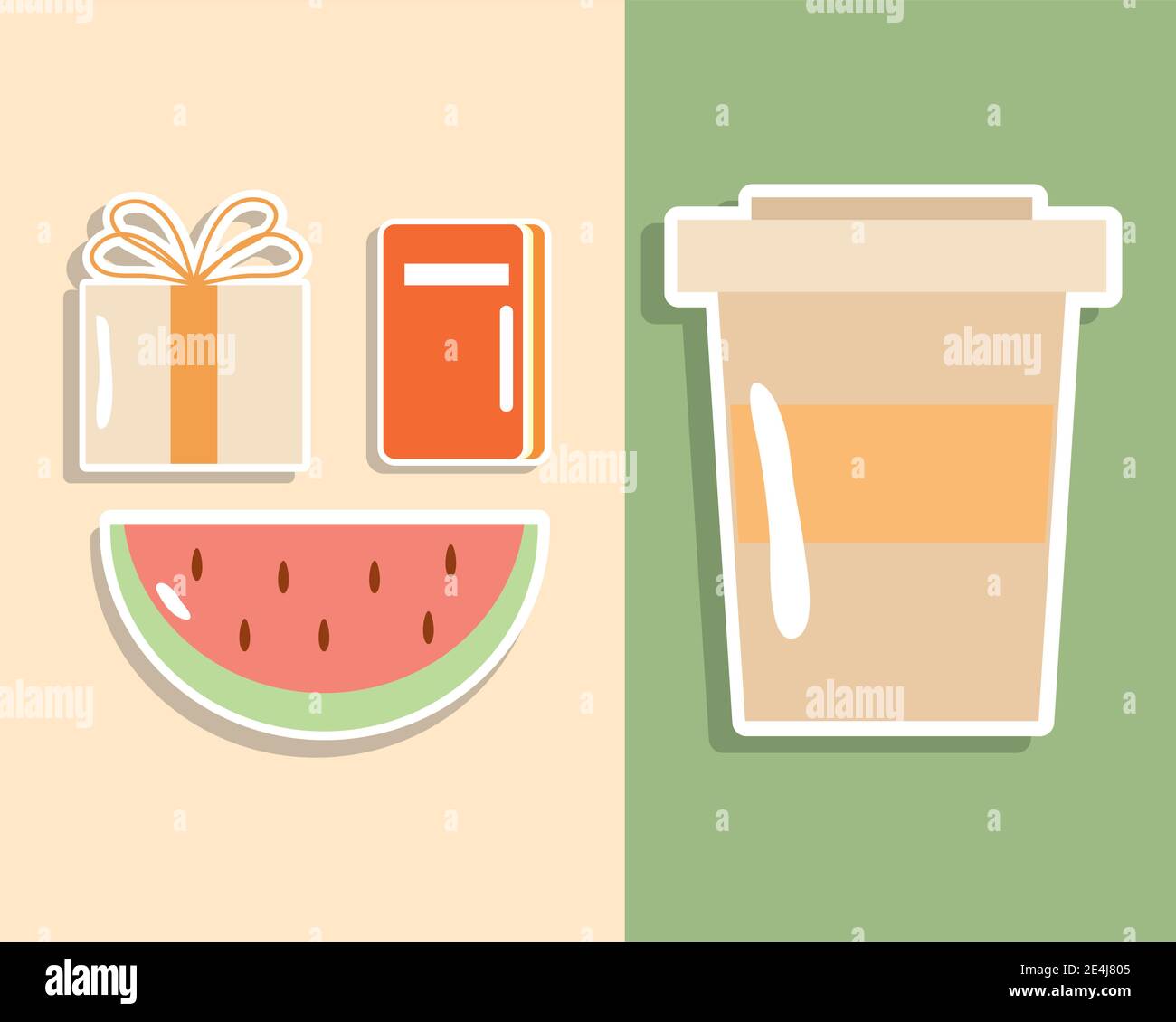 cute stickers symbol set design, badges ornament and fashion theme ...