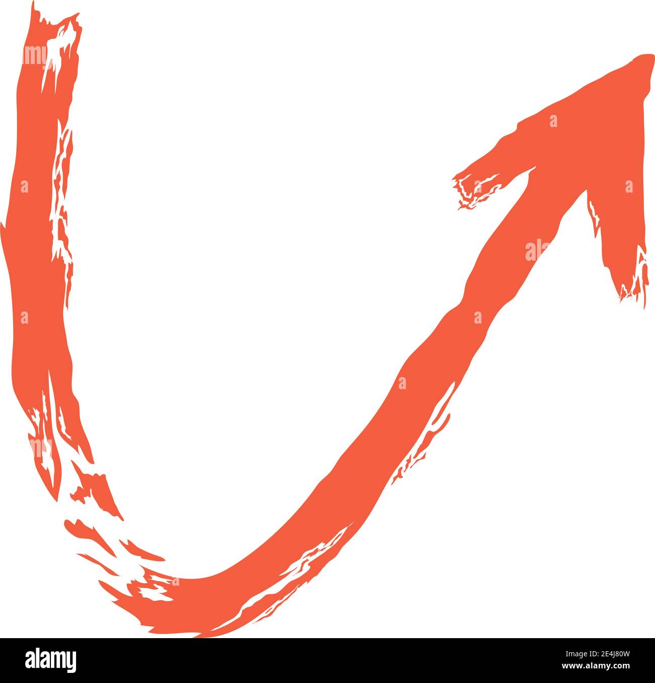 arrow curve sketch and doodle color design vector illustration Stock ...