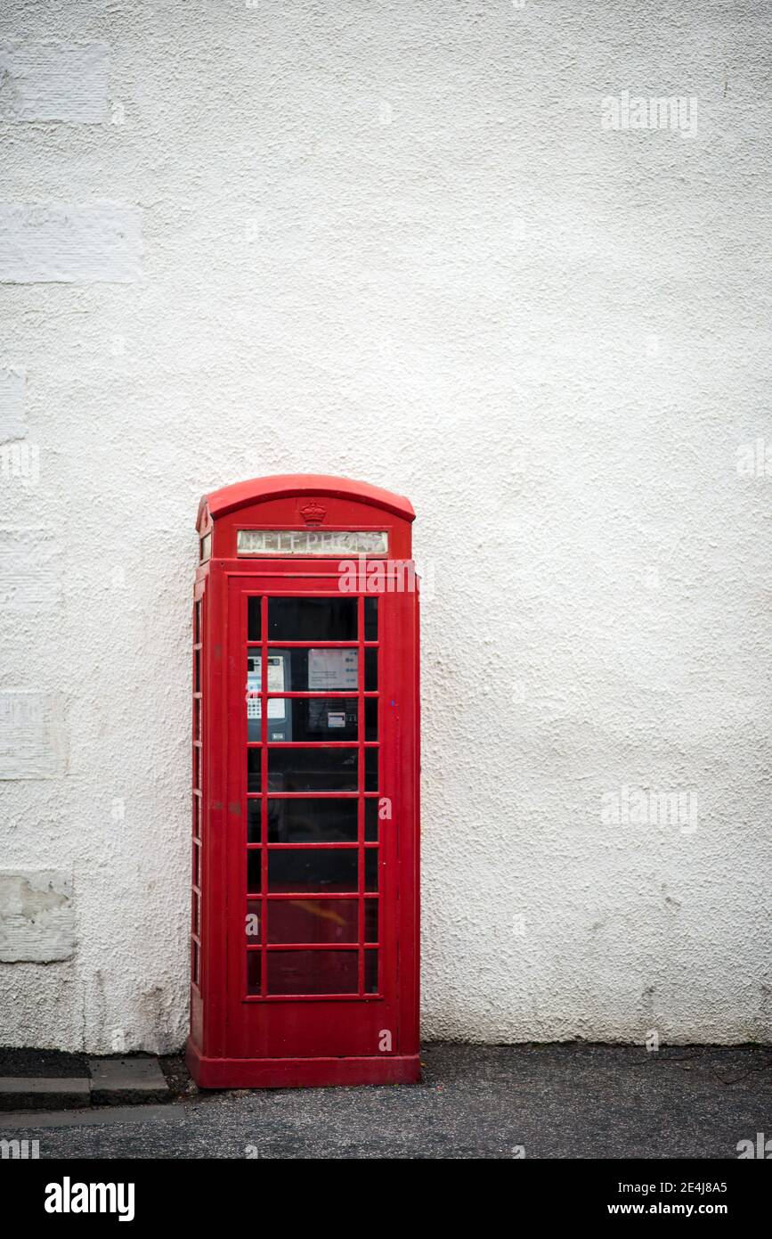 Single Red Phone Booth in the United Kingdom Stock Photo - Alamy
