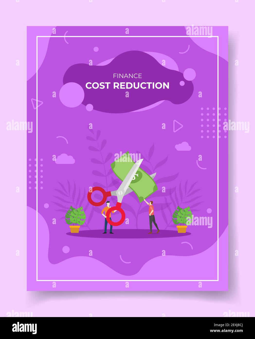 cost reduction concept for template of banners, flyer, books cover ...