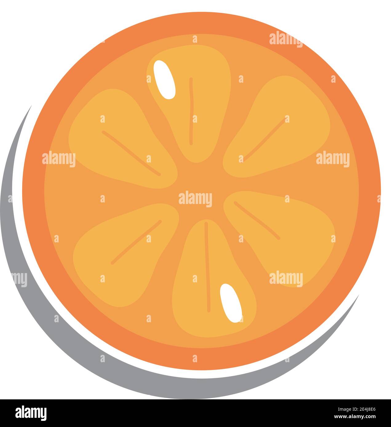 orange fruit sticker design of healthy organic food theme Vector ...