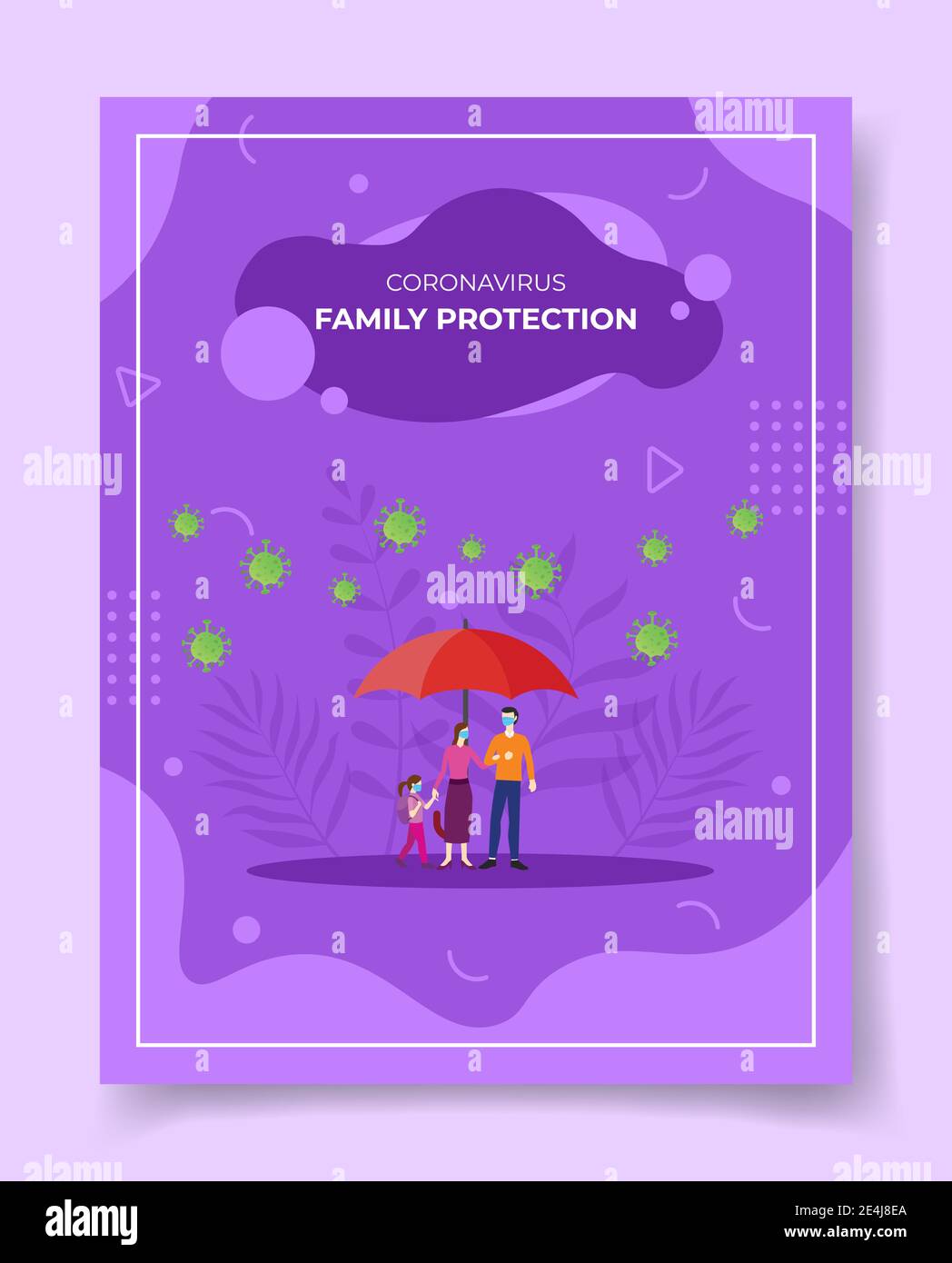 family protection concept for template of banners, flyer, books cover ...