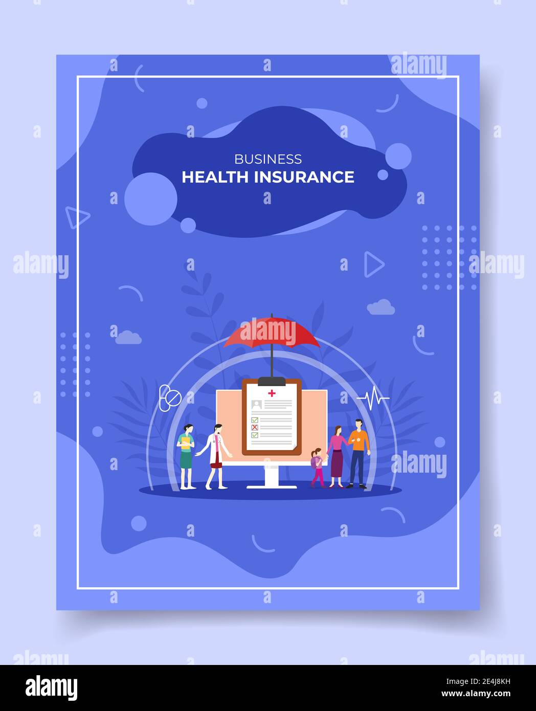 health insurance concept for template of banners, flyer, books cover ...