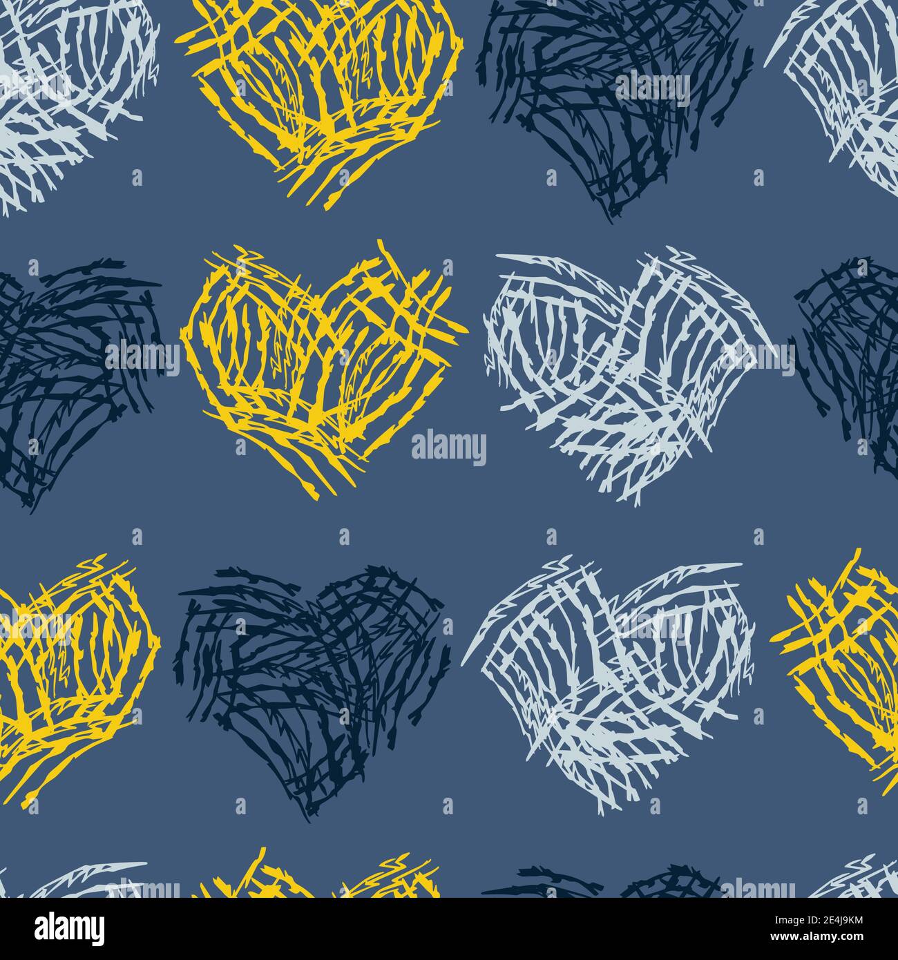 Vector blue heart shaped animal scratch marks seamless texture ...