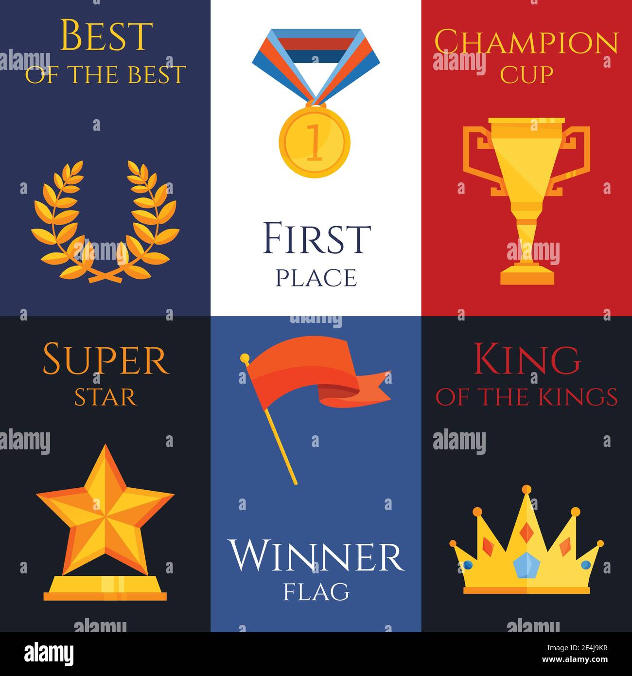 Award best of the best first place champion cup super star winner flag ...