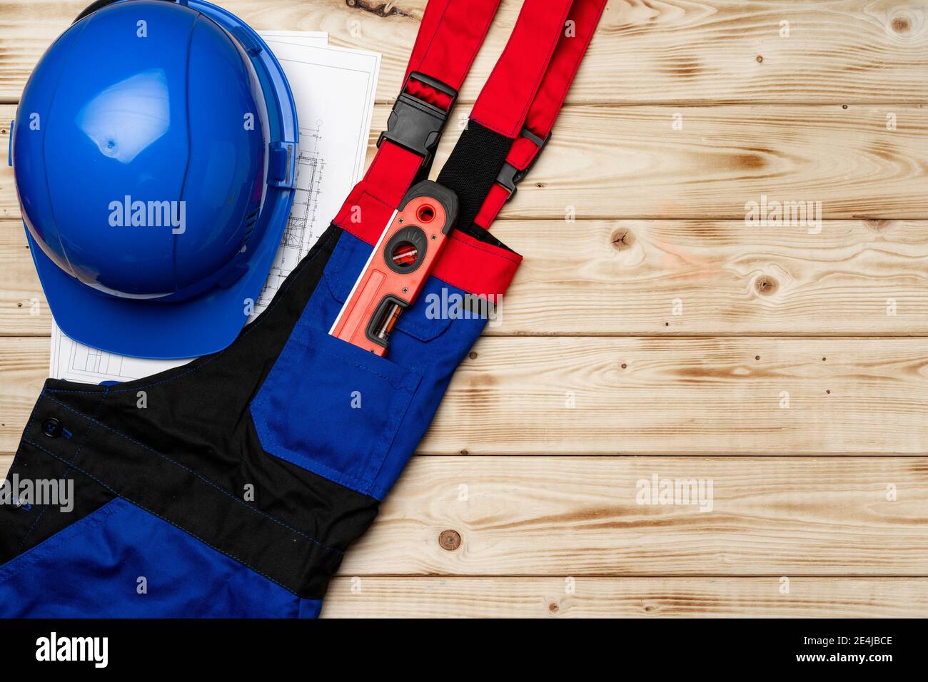 Top view of uniform of construction worker Stock Photo - Alamy