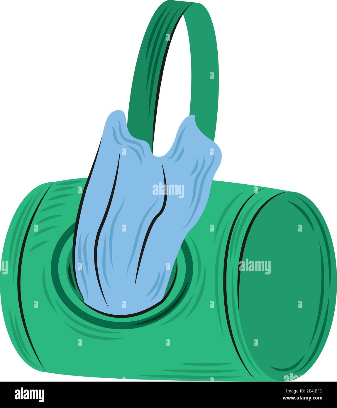 pets waste bag bone shaped bag image flat style vector illustration ...