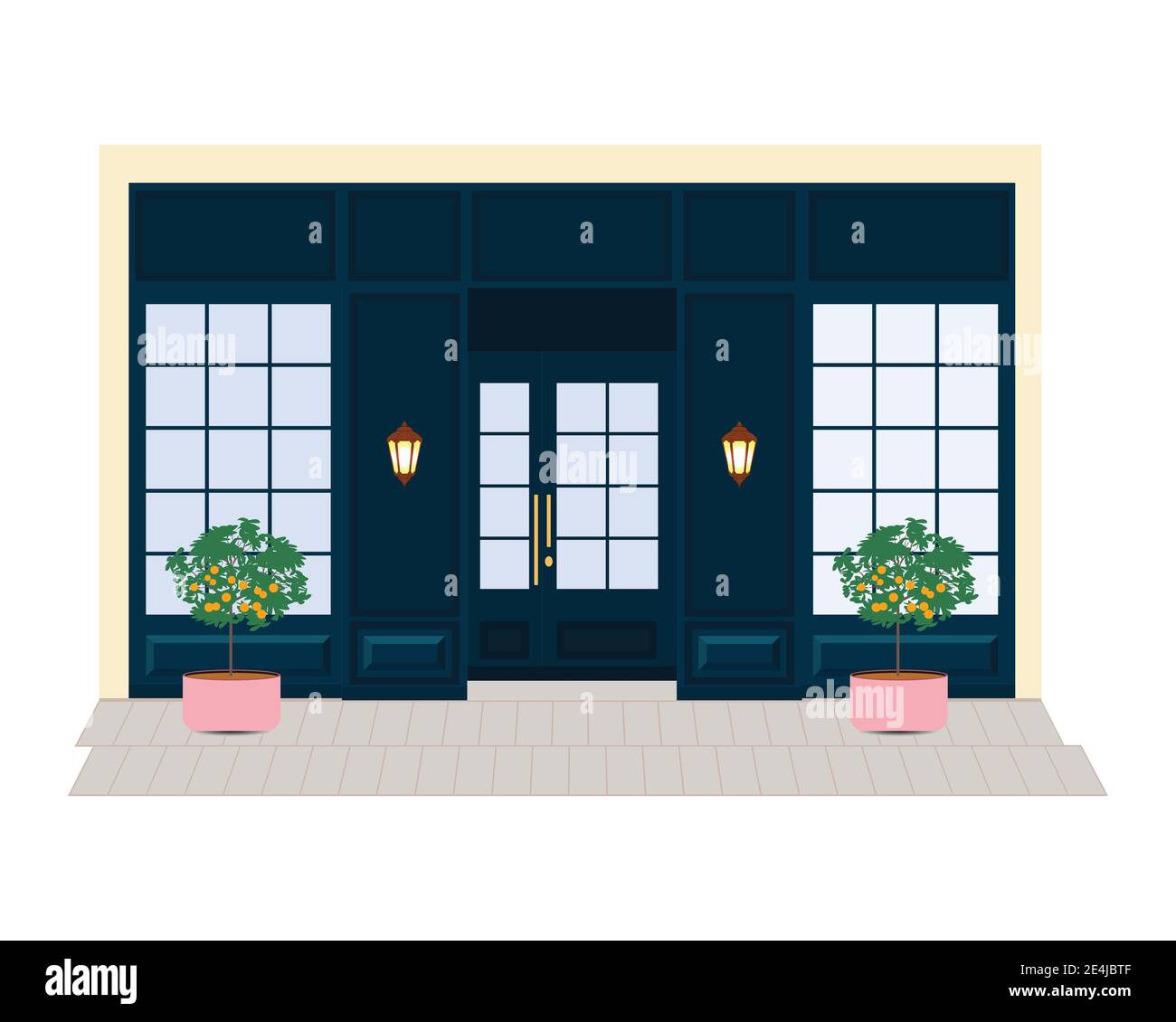 Shop window reflection Stock Vector Images - Alamy