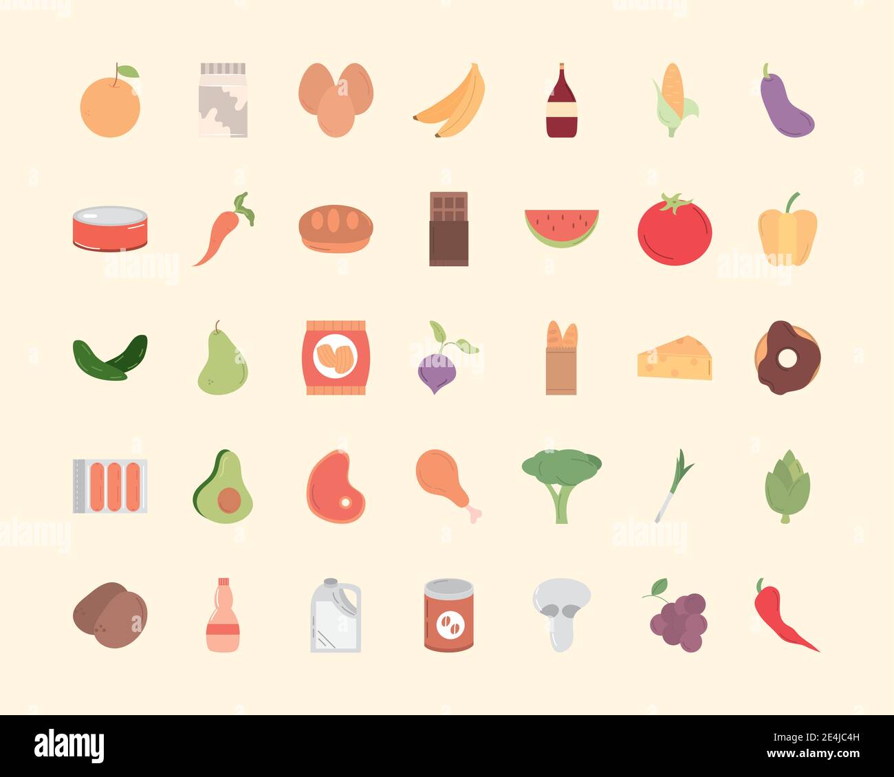 Food symbol collection design of eat restaurant and menu theme Vector ...