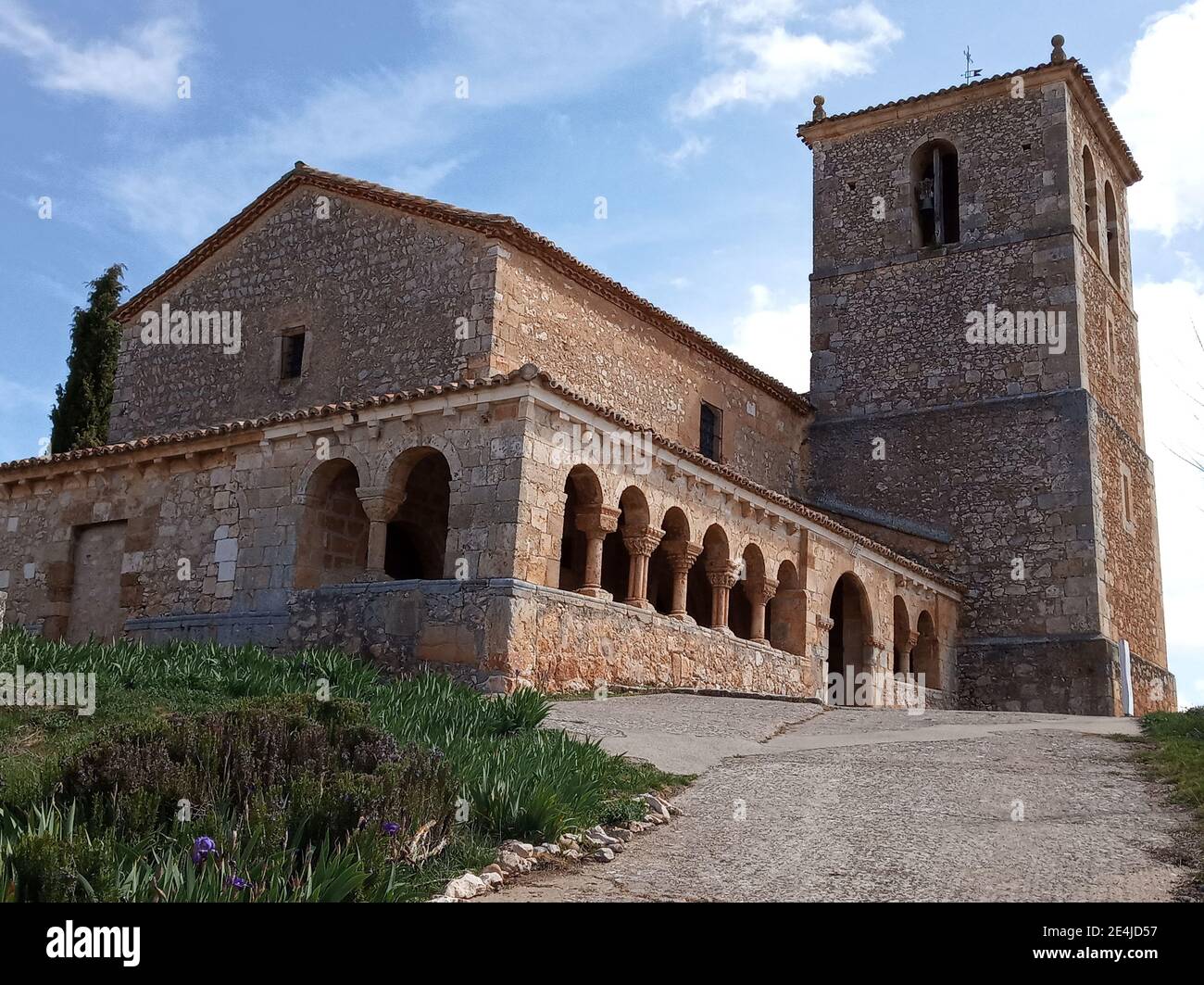 An old brick church with arches and columns Stock Photo - Alamy