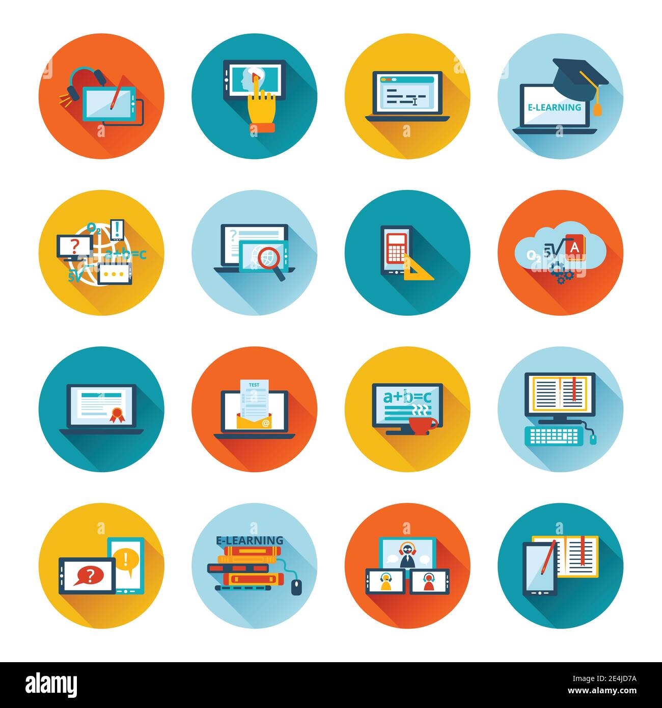 Learning tablet pictogram Stock Vector Images - Alamy