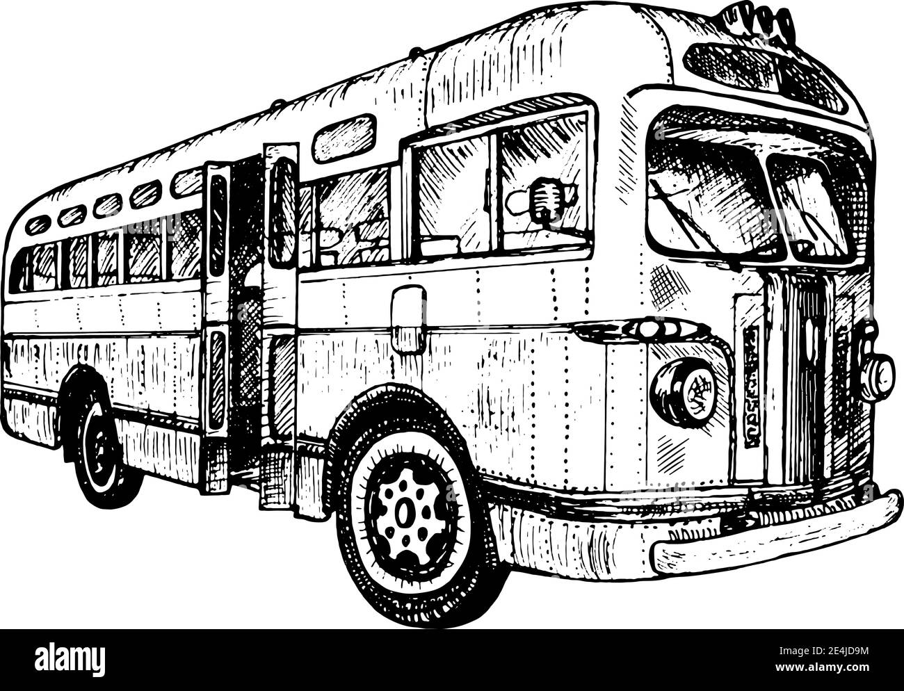 Public Bus Drawing