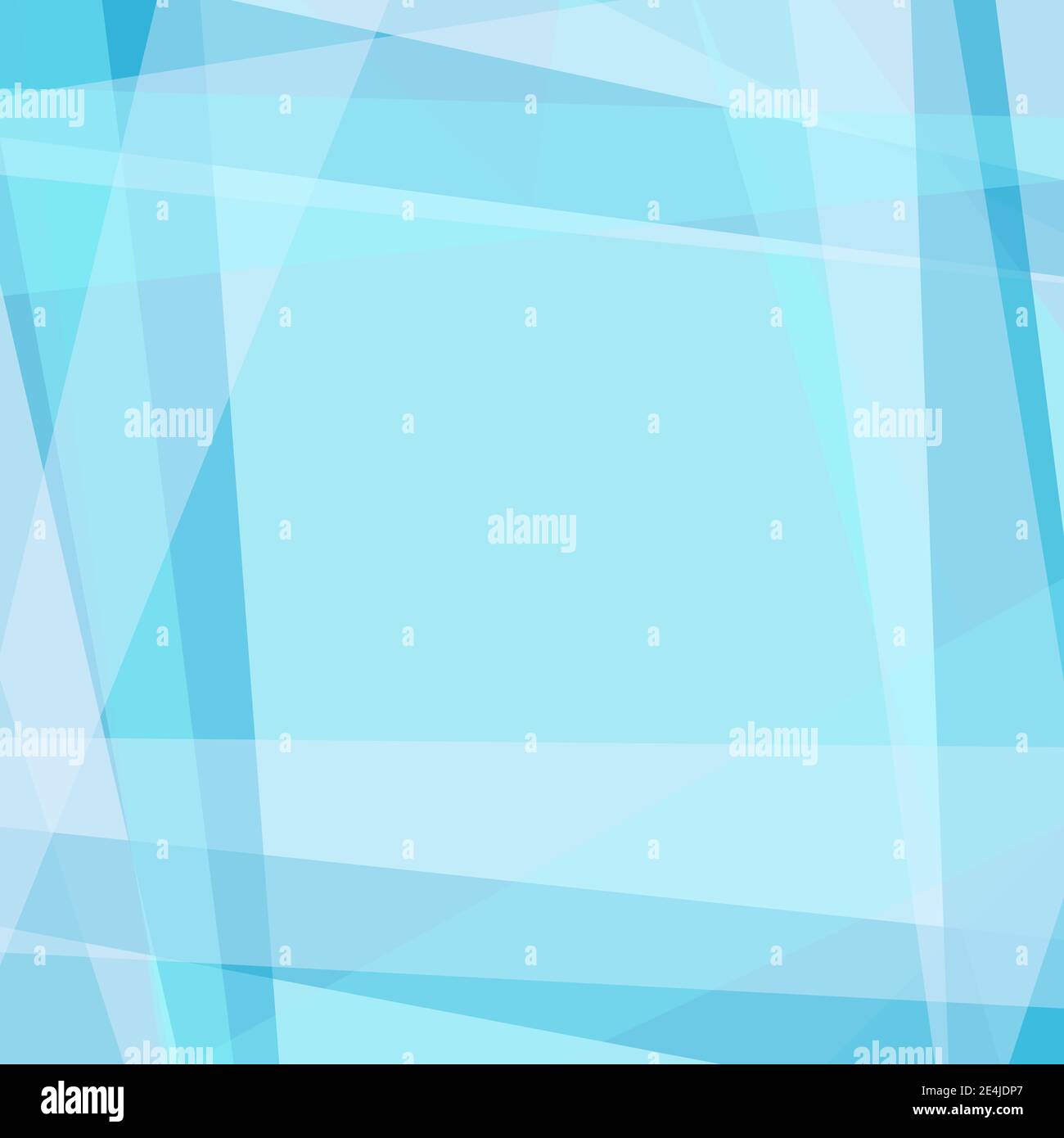 Soft blue geometric background. Transparent striped frame. Light space ...