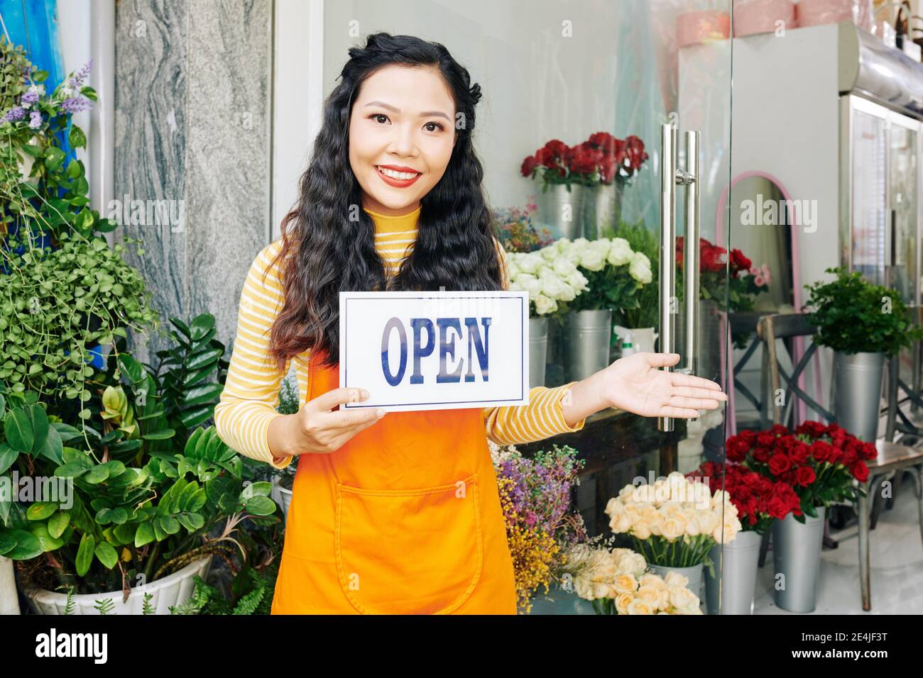 Opening flower store after pandemic Stock Photo - Alamy