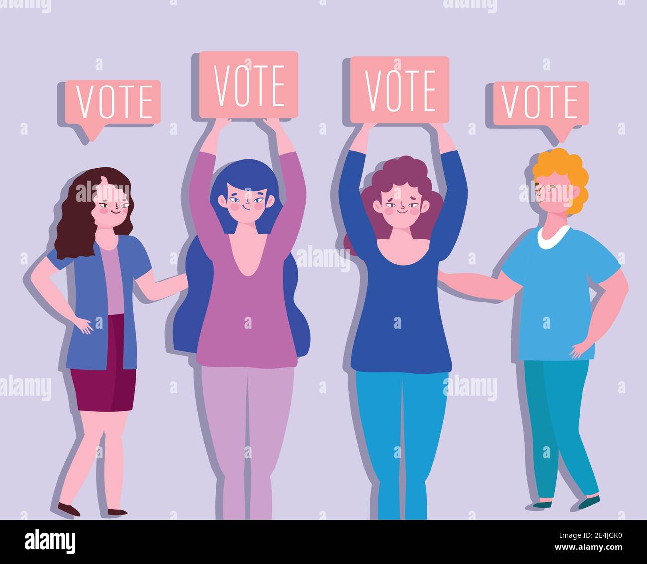 people with vote placard elections democracy vector illustration Stock ...