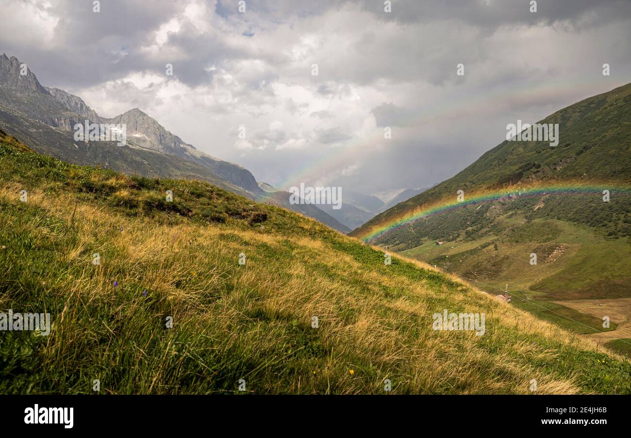 Rainbow over mountain hi-res stock photography and images - Alamy