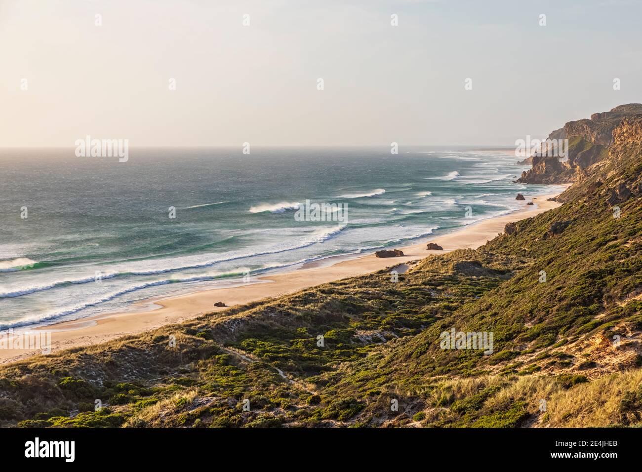 Salmon Beach Lookout at dusk, Pacific Ocean, Australia Stock Photo - Alamy