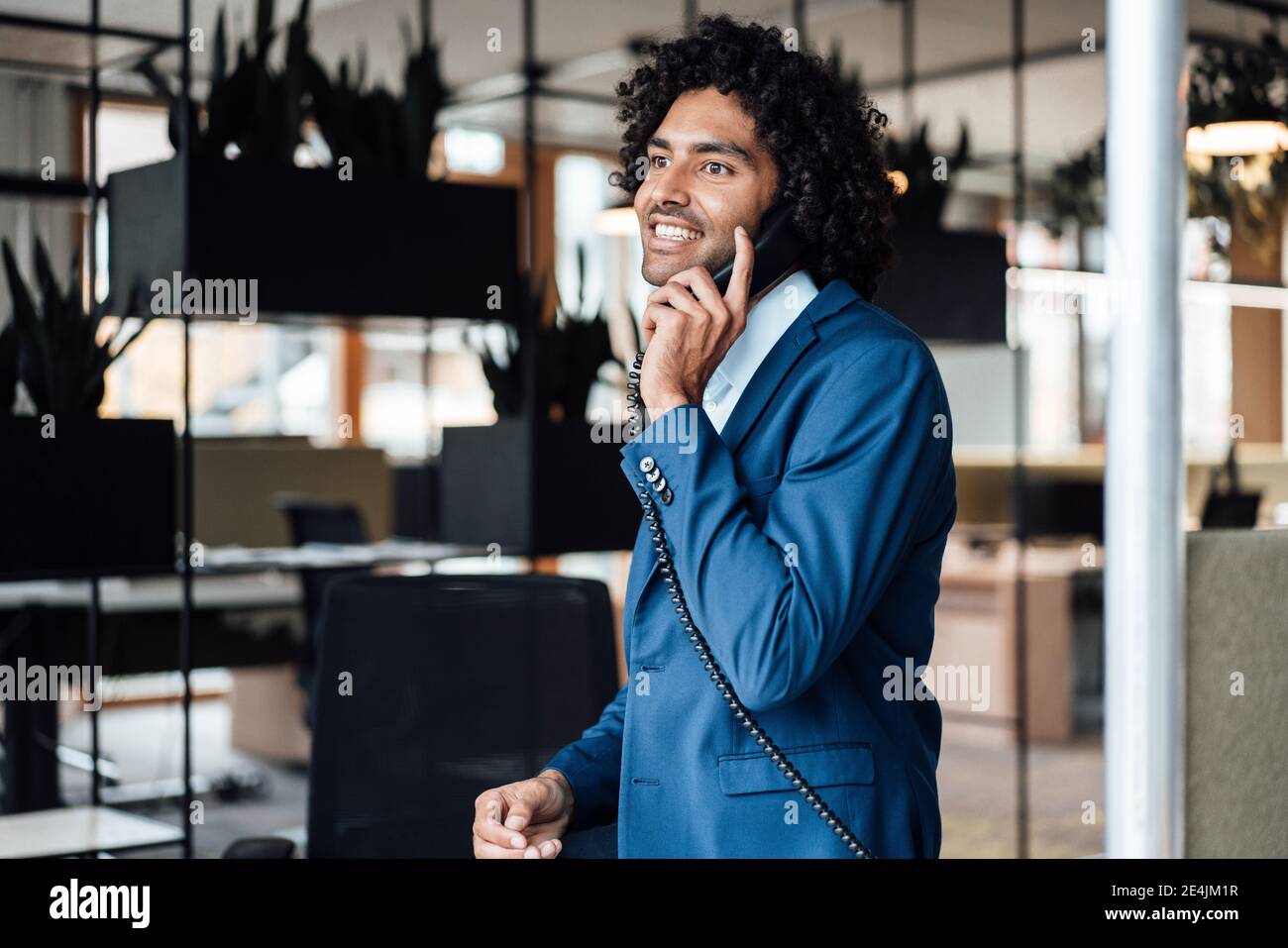 Landline phone man hi-res stock photography and images - Alamy