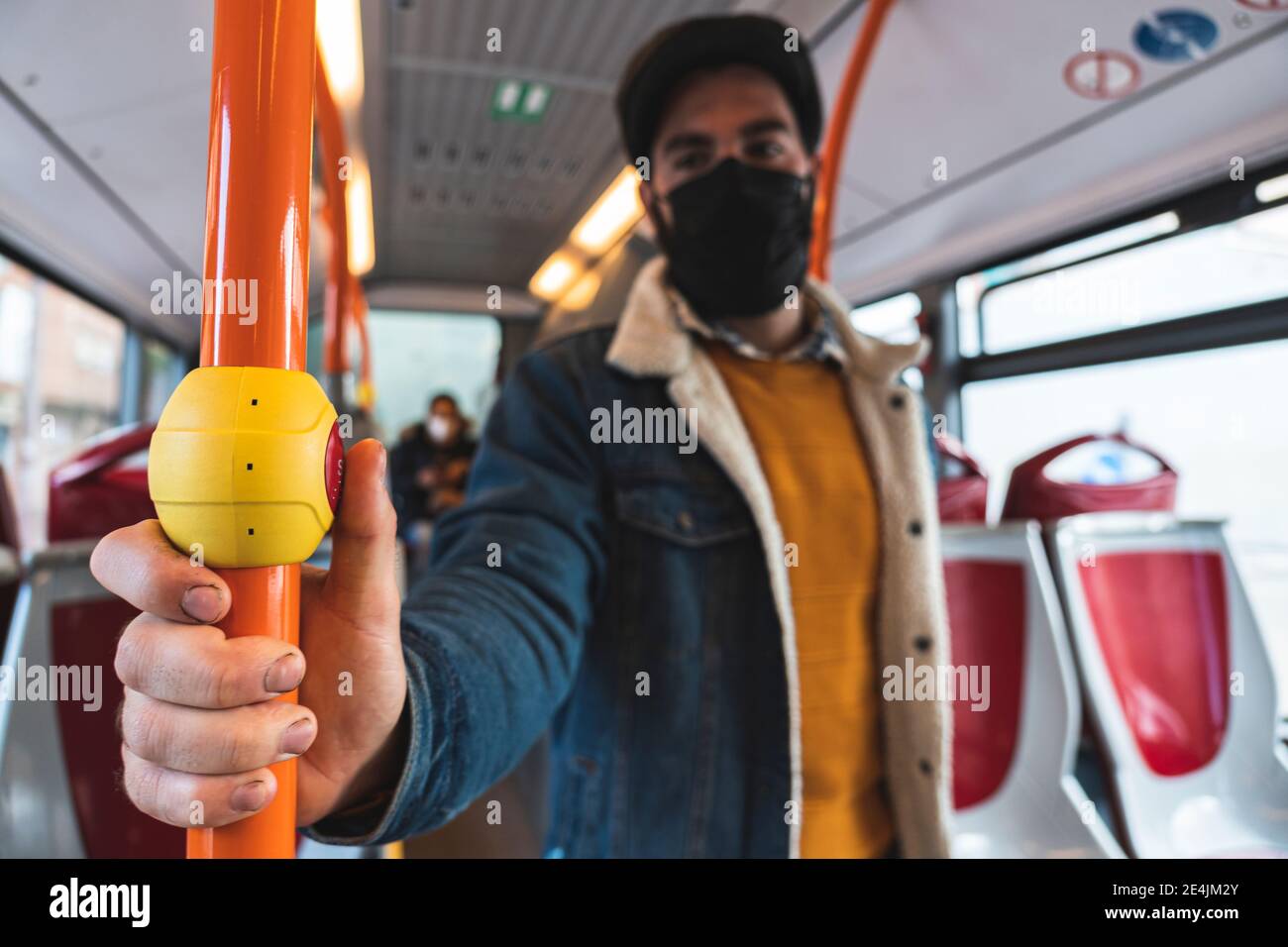 Bus pole hi-res stock photography and images - Alamy