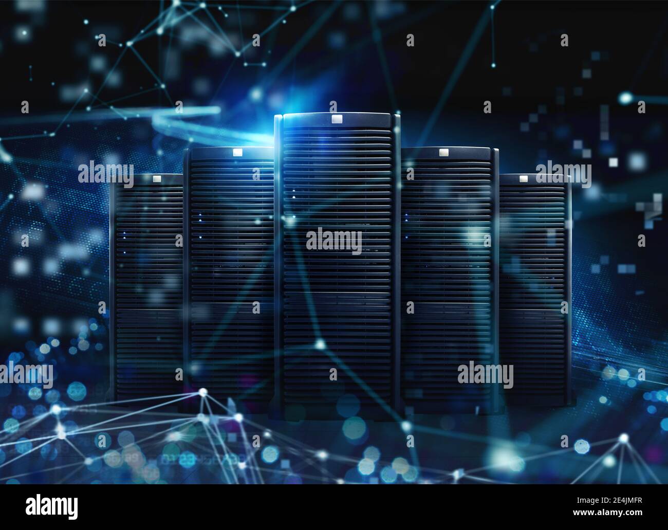 Group of server with fast digital network connection Stock Photo - Alamy