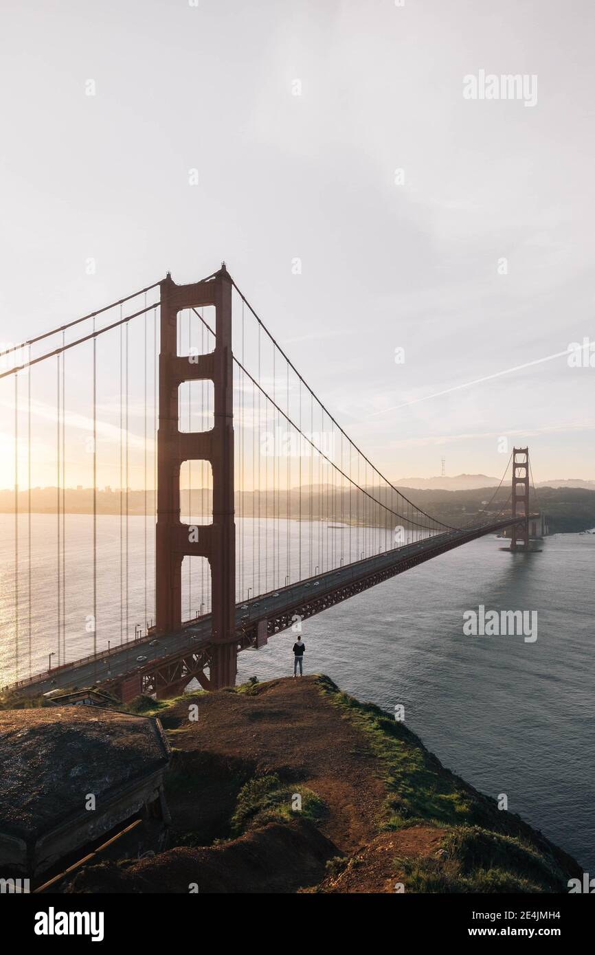 hiking by golden gate bridge Stock Photo - Alamy