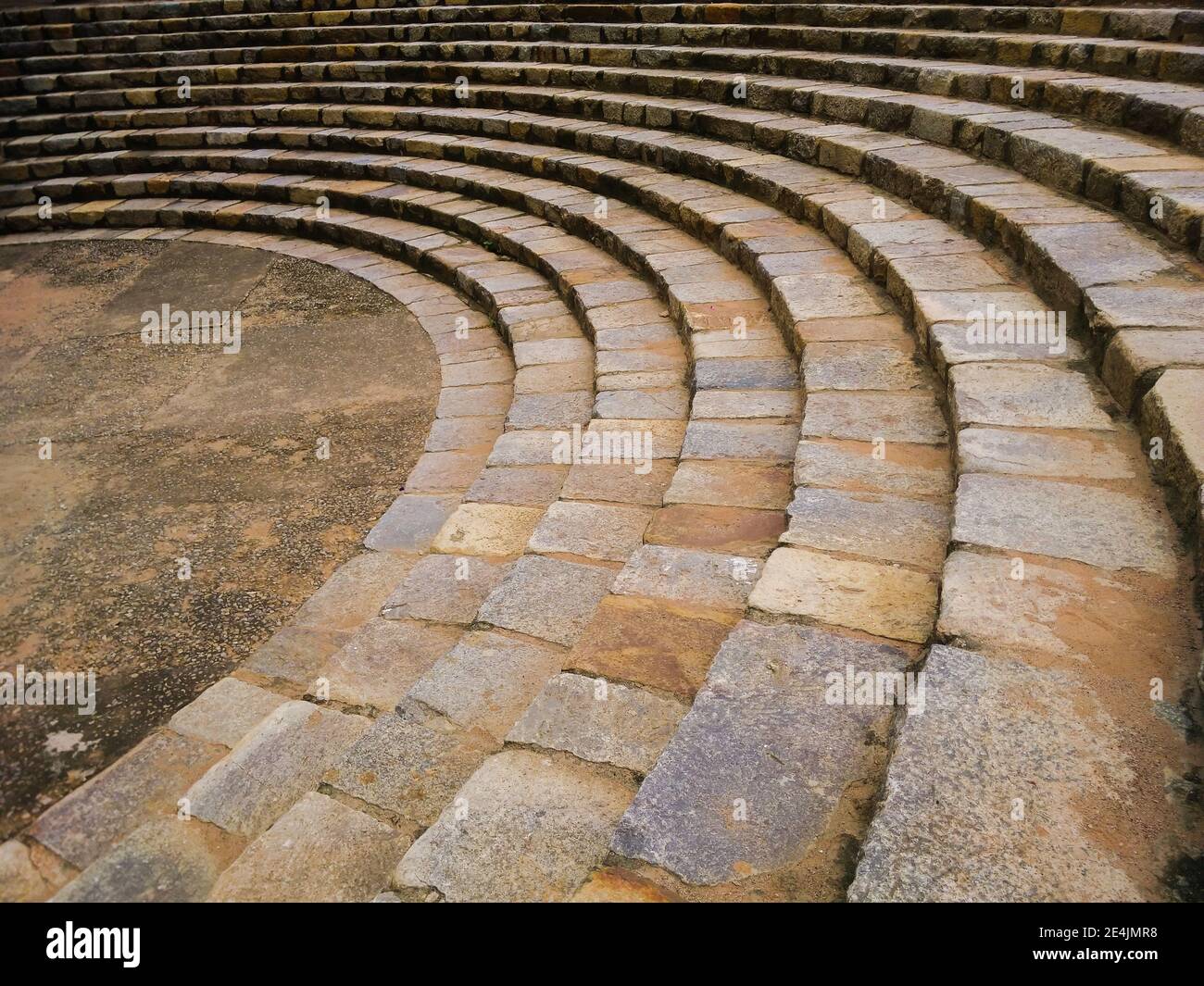 The stone seats of an ancient amphitheater Stock Photo - Alamy