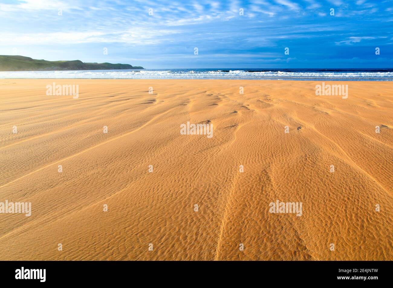 Sandy beach beach coast, Sutherland, Scotland Stock Photo - Alamy
