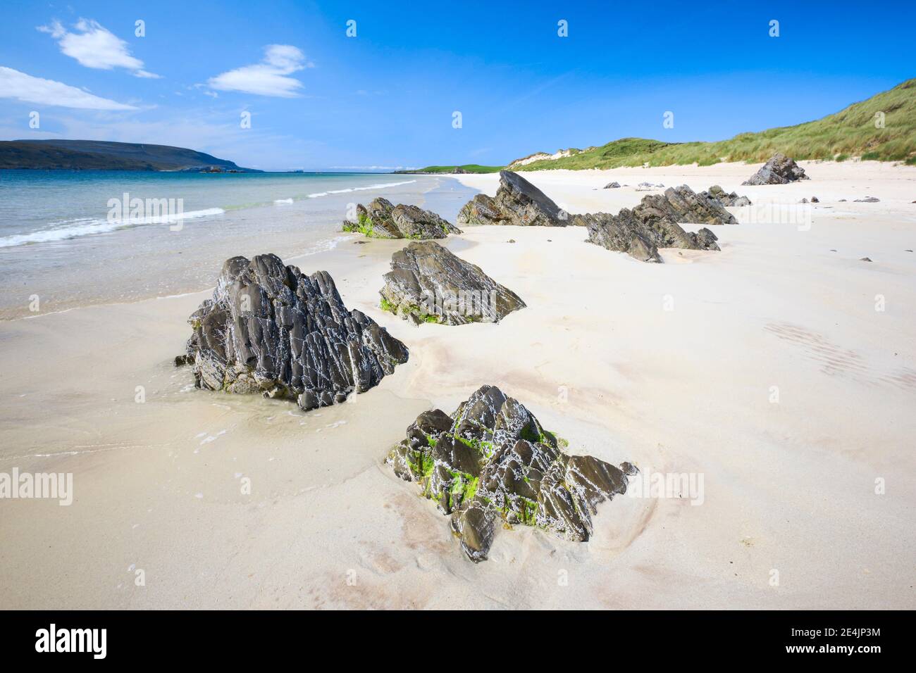 Sandy beach beach on the north coast, Scotland, Great Britain Stock ...
