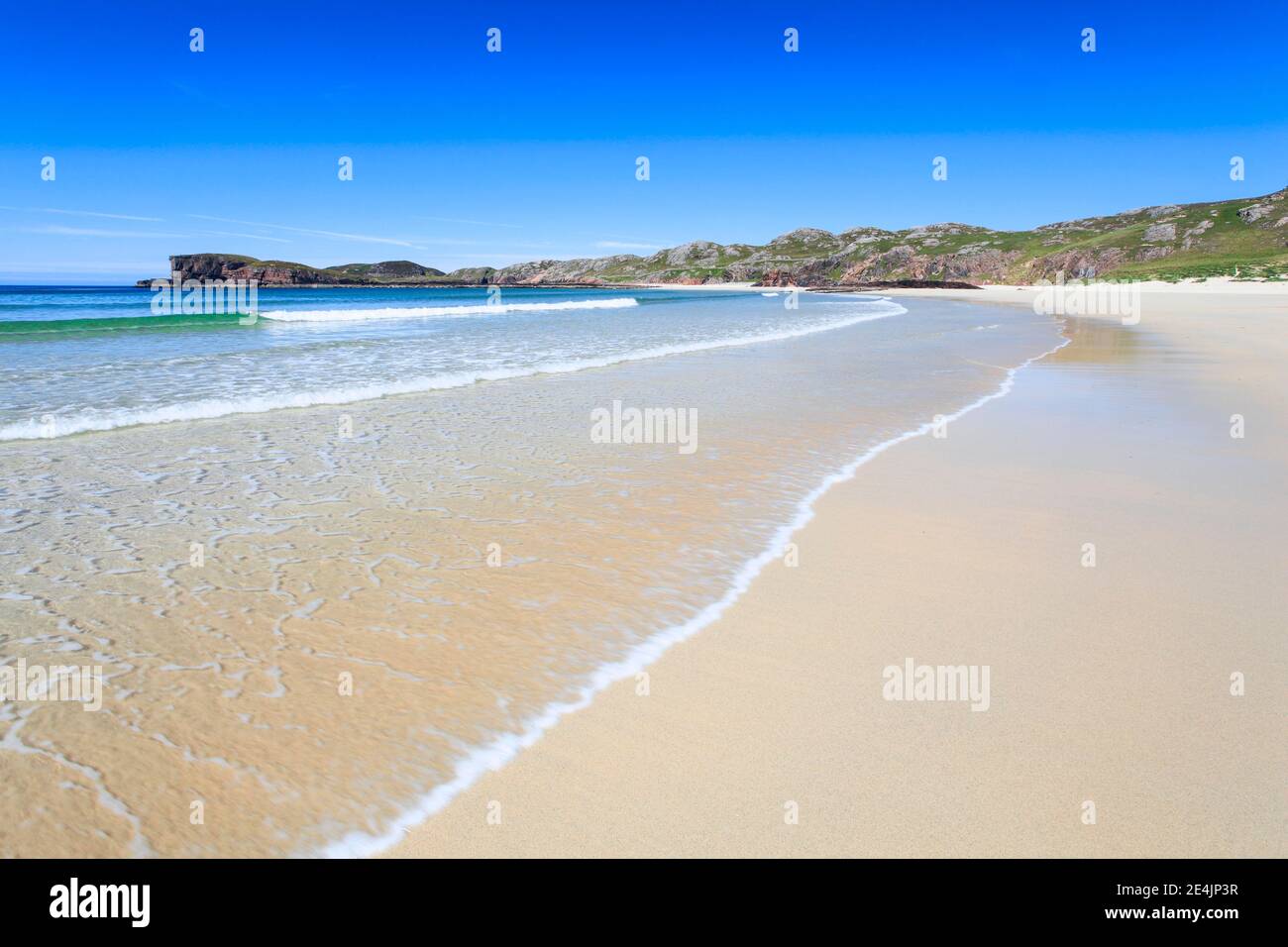 Sandy beach beach on the coast, Scotland, Great Britain Stock Photo - Alamy