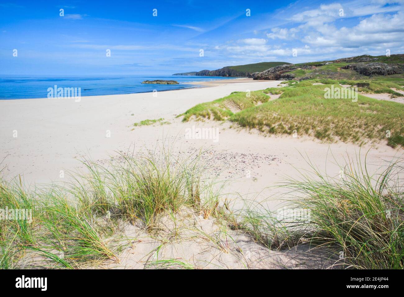 Sandy beach beach on the north coast, Scotland, Great Britain Stock ...